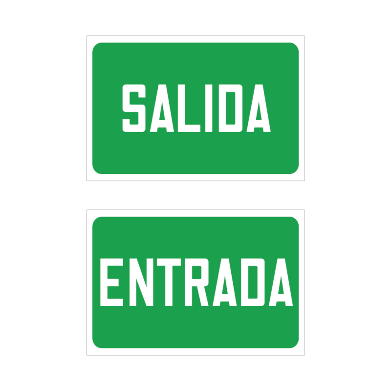 Rótulo Entrada / Salida 30x20cm - Diseñarte